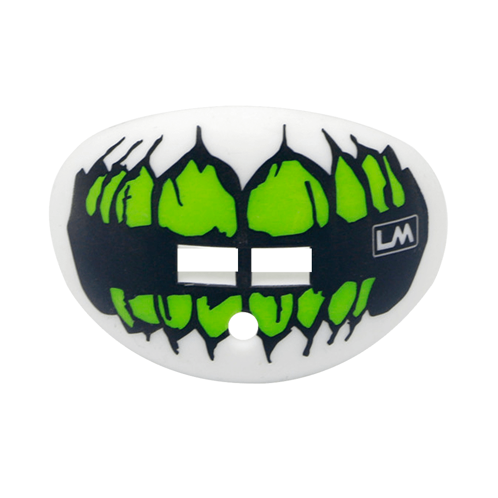 Skull Teeth White Lip Protector Football Mouthguard – LOUDMOUTHGUARDS